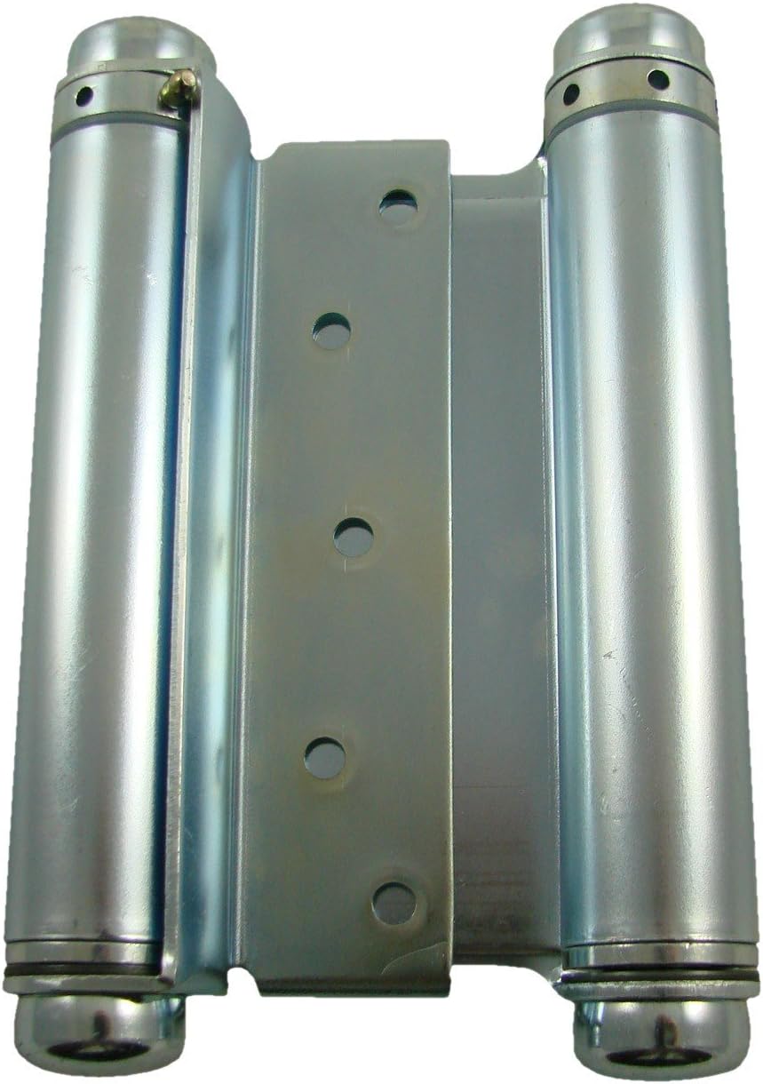 Cafe Door 5" Spring Hinge in Satin Nickel Double Acting Barrel Spring ...