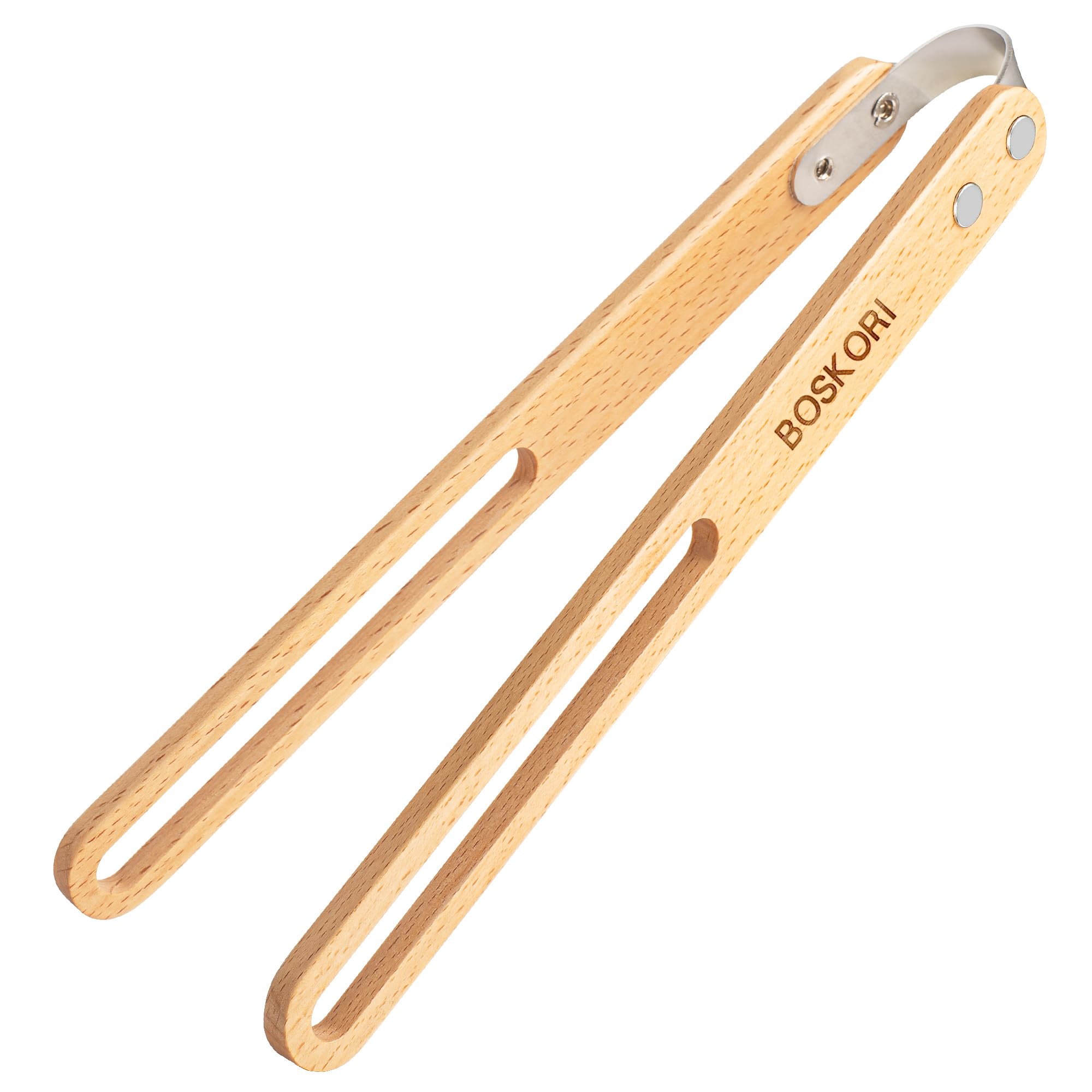 Amazon.com: Beech Wood Toast Tongs, 11” Kitchen Wooden Tongs for ...