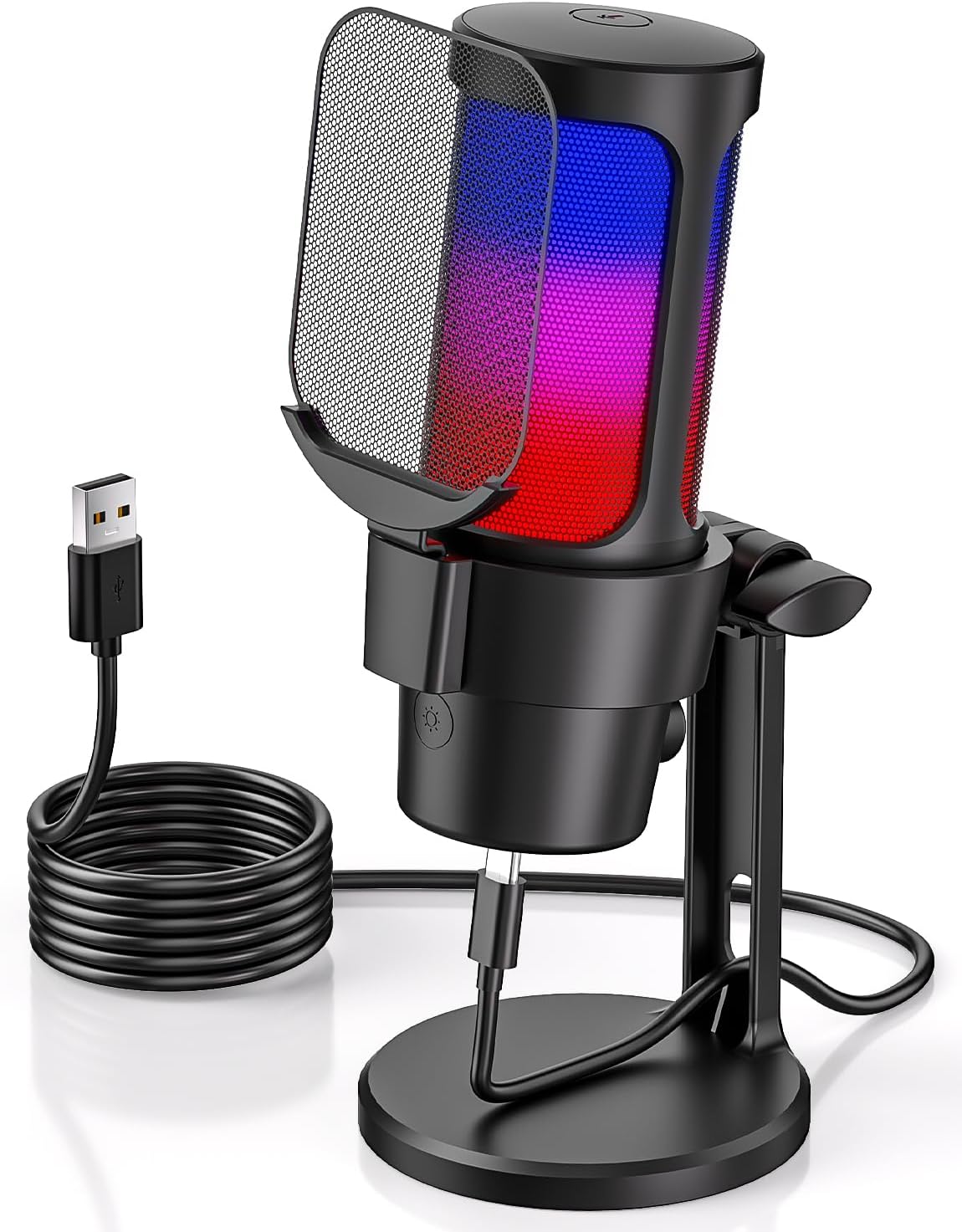 Aveek Microphone de USB à Condensateur pour PC, PS4,Mac et Téléphone ...