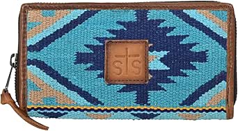 Amazon.com: STS Ranchwear Mojave Sky Bifold Multi/Blue Aztec One Size ...