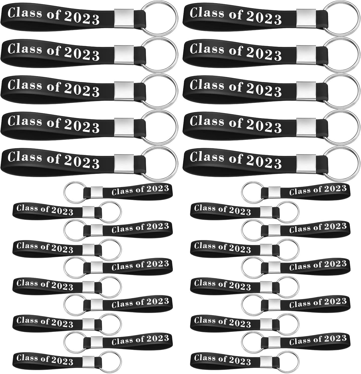 Amazon.com: Kisston 30 Pcs Class of 2023 Graduation Keychains Silicone ...