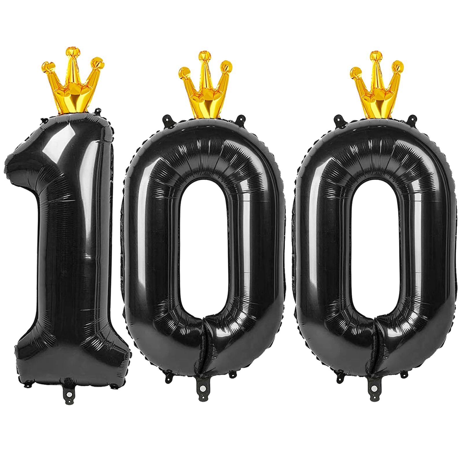 Amazon.com: Black Number 100 Balloon 40 inch, 100 Number Balloon, 100th ...