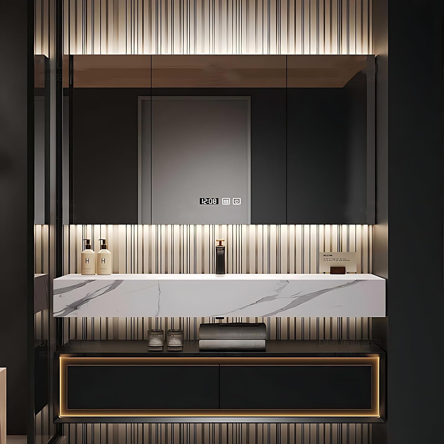 Amazon.com: ZGNBSD Luxury Bathroom Vanity with Sink - Floating Bathroom ...