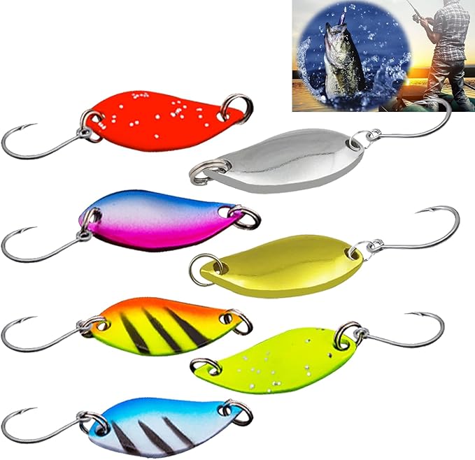 KOAHDE Single Hook Spinner Baits for Pike,Colorful Metal Lures for ...