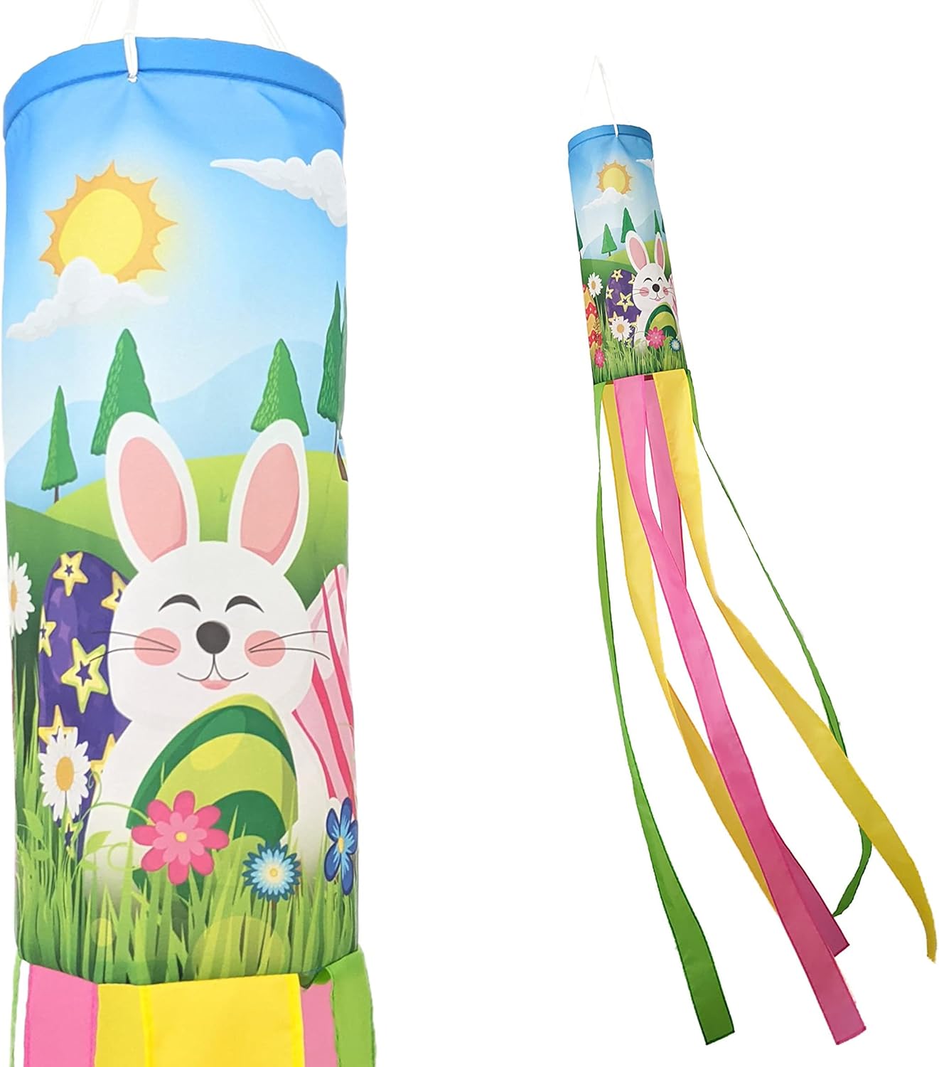 Amazon.com: Madrona Brands Spring Easter Bunny Windsock | Durable ...