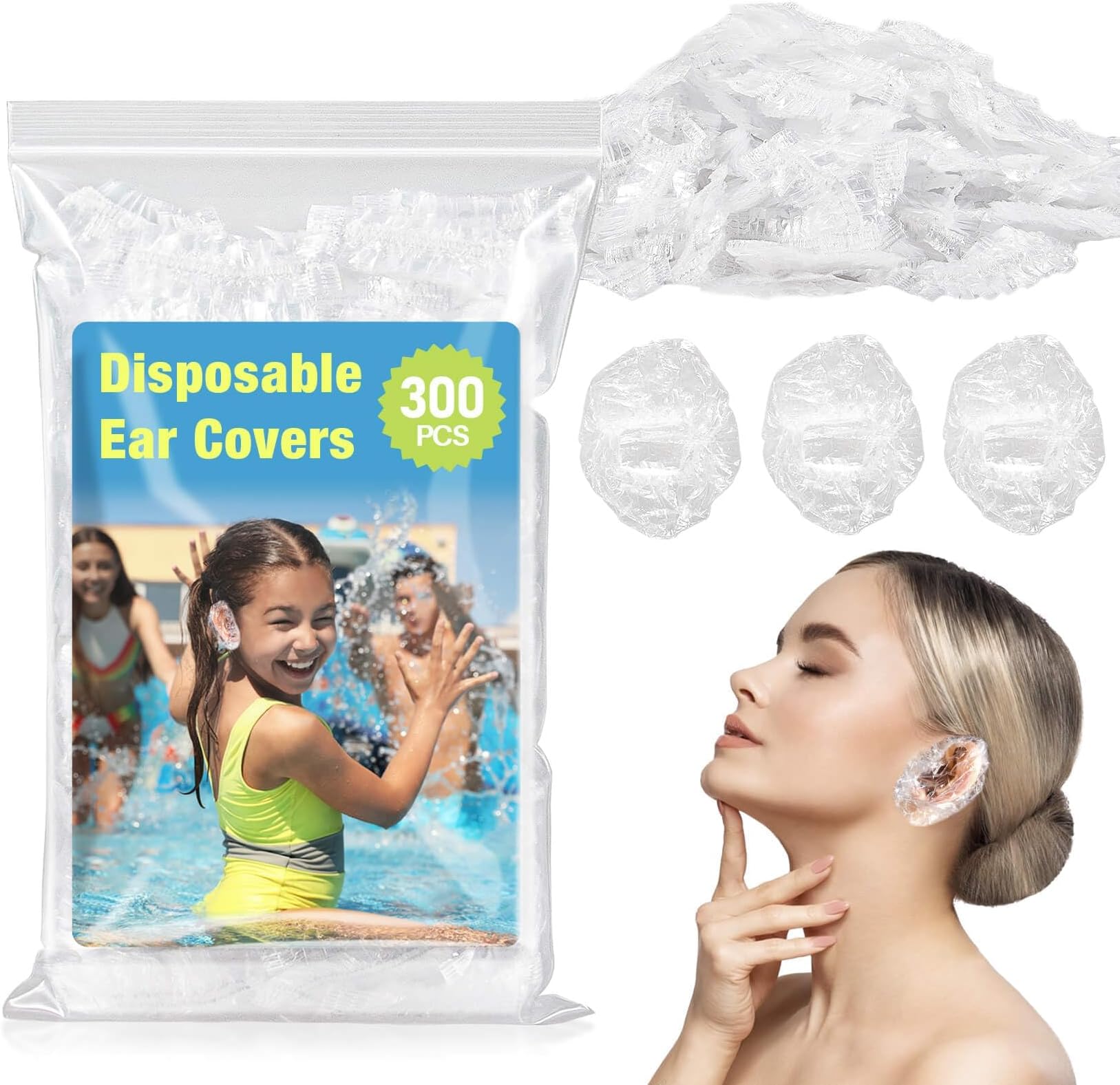 Amazon.com : MAQIHAN 300 Pack Disposable Ear Covers - Plastic Ear ...