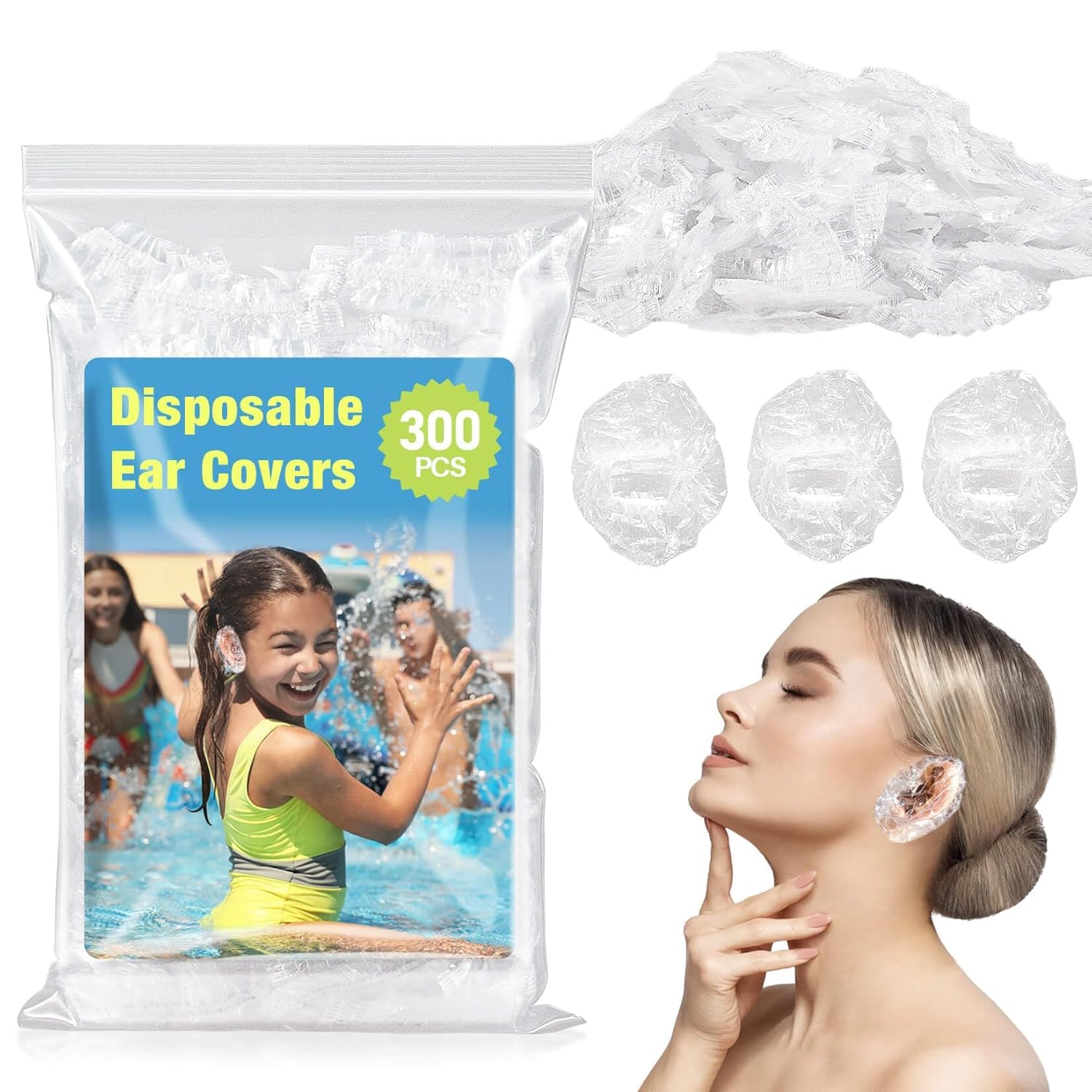 Amazon.com : MAQIHAN 300 Pack Disposable Ear Covers - Plastic Ear ...