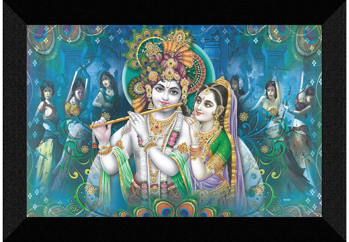 SAF paintings 'Radhey Krishna and gopiya with Fluate Playing UV ...
