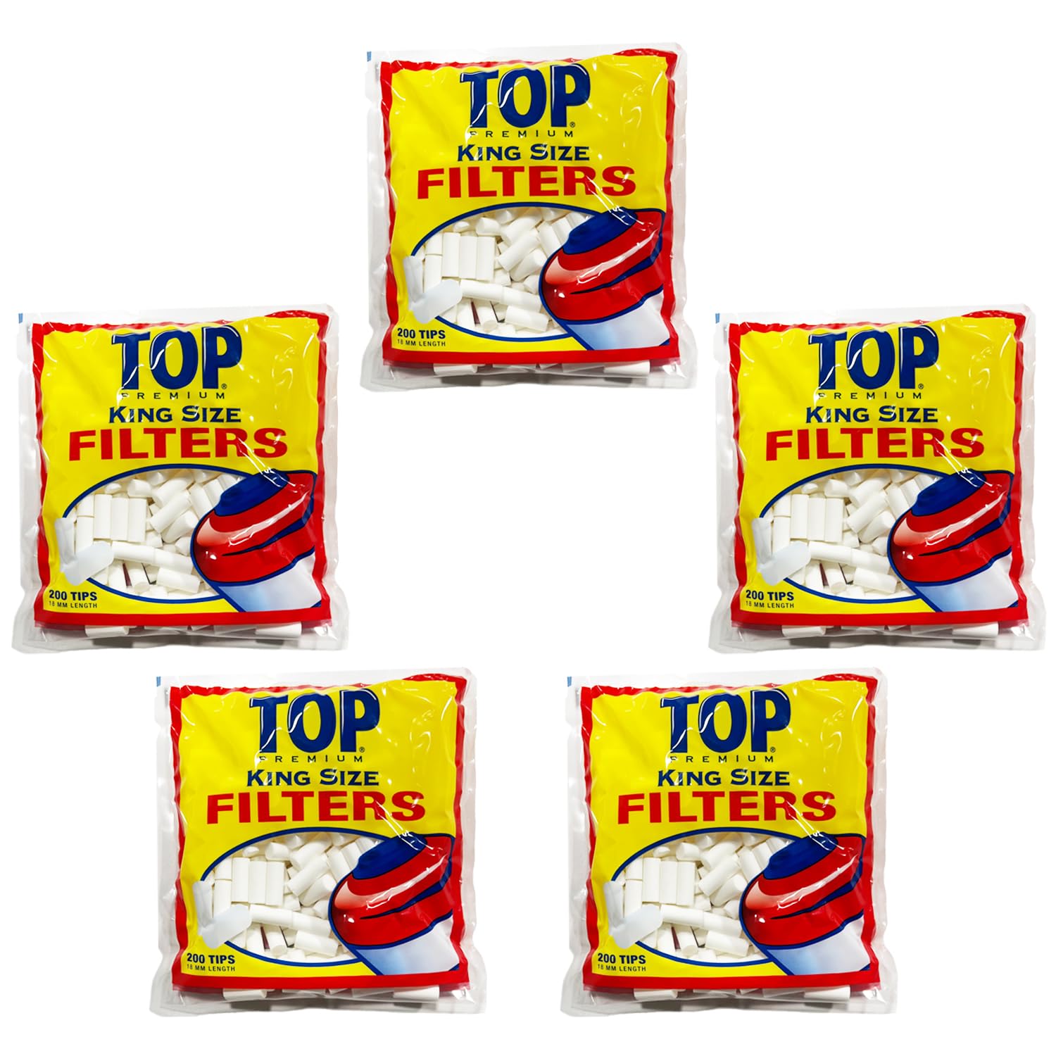 Amazon.com: TOP Filter Tips 200 Piece BAG King Size (5 Bags) : Health ...