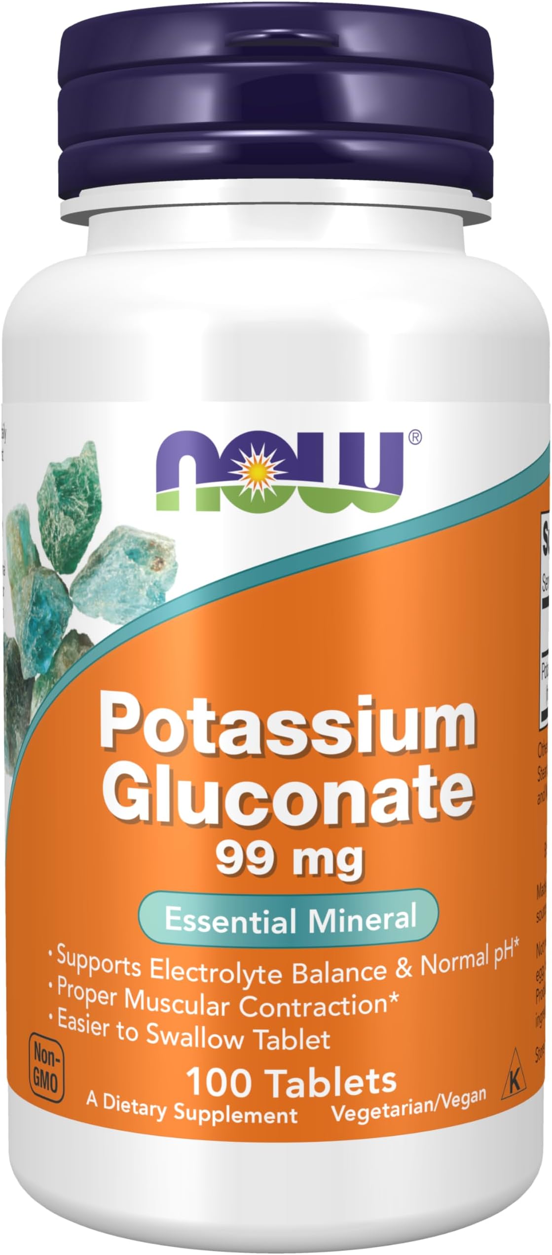 Amazon.com: NOW Supplements, Potassium Gluconate 99mg, Easier to ...
