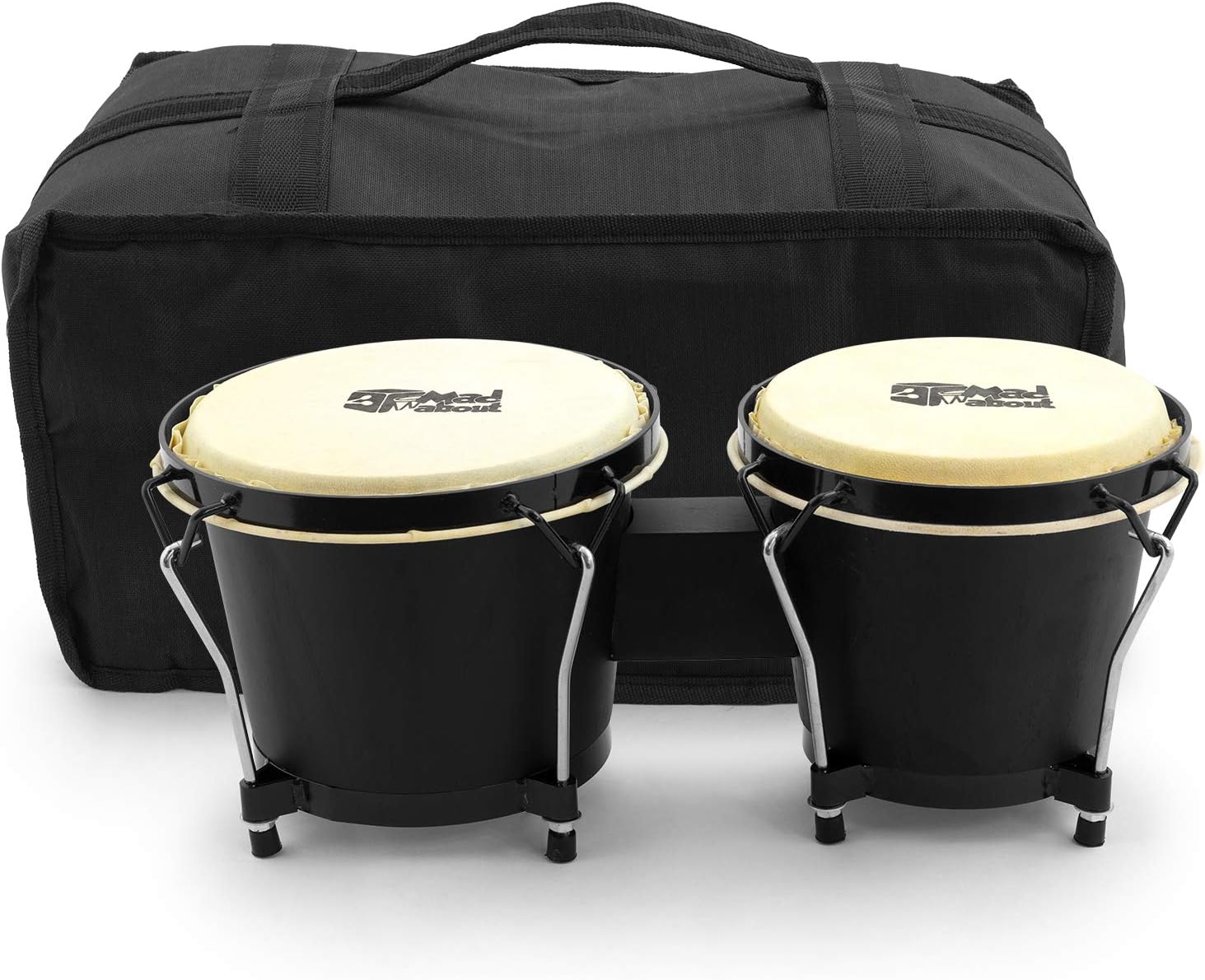 World Rhythm BON7-NT 6” & 7” Beginners Oak Bongo Drums in Natural ...