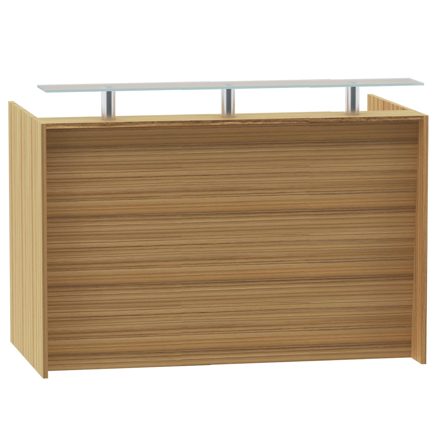 Buy Mahmayi Stylish Modern Reception Desk with Glass Top - Office ...