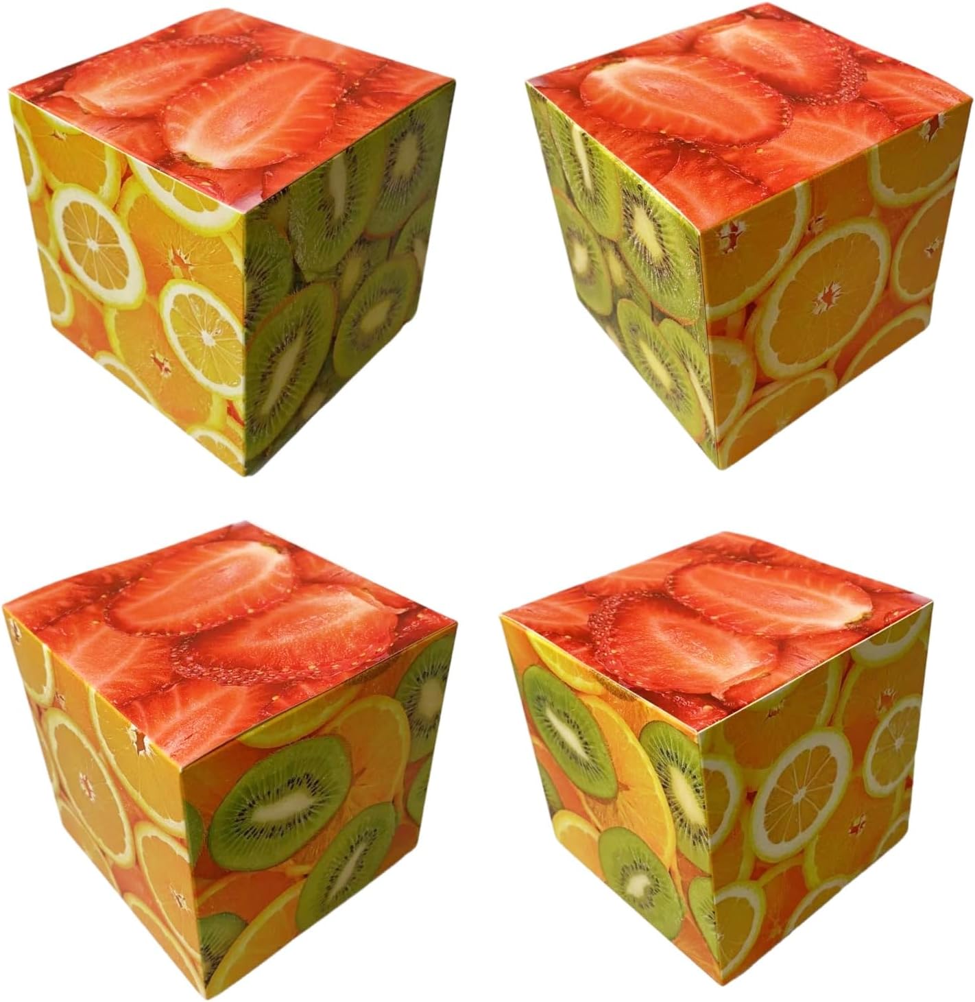 Amazon.com: 20 Pack Fruit Paper Party Gift Boxes 4"x4"x4" Double-Sided ...