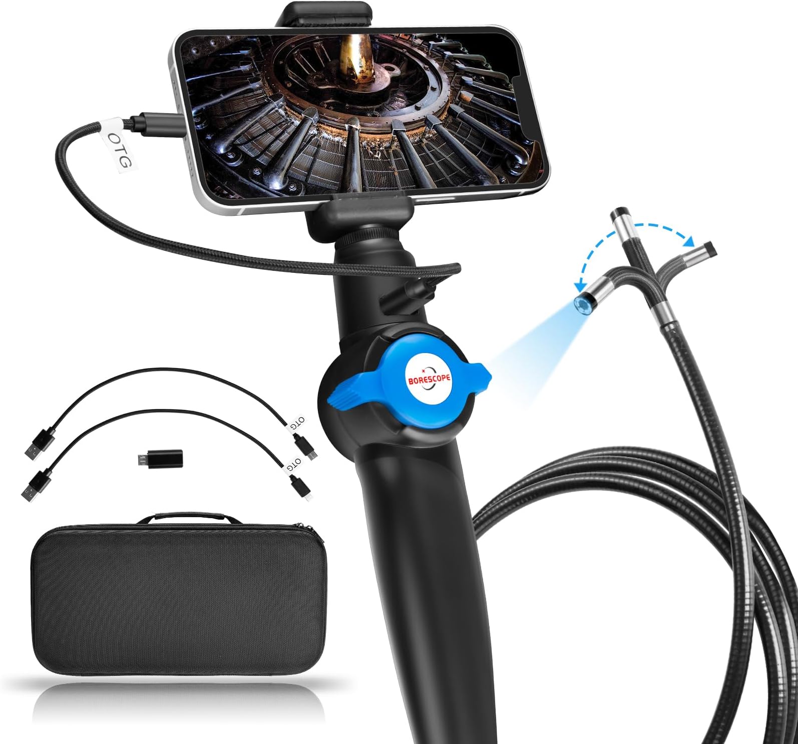 Amazon.com: VERYMODEL Two-Way 180° Articulating Borescope Camera with ...