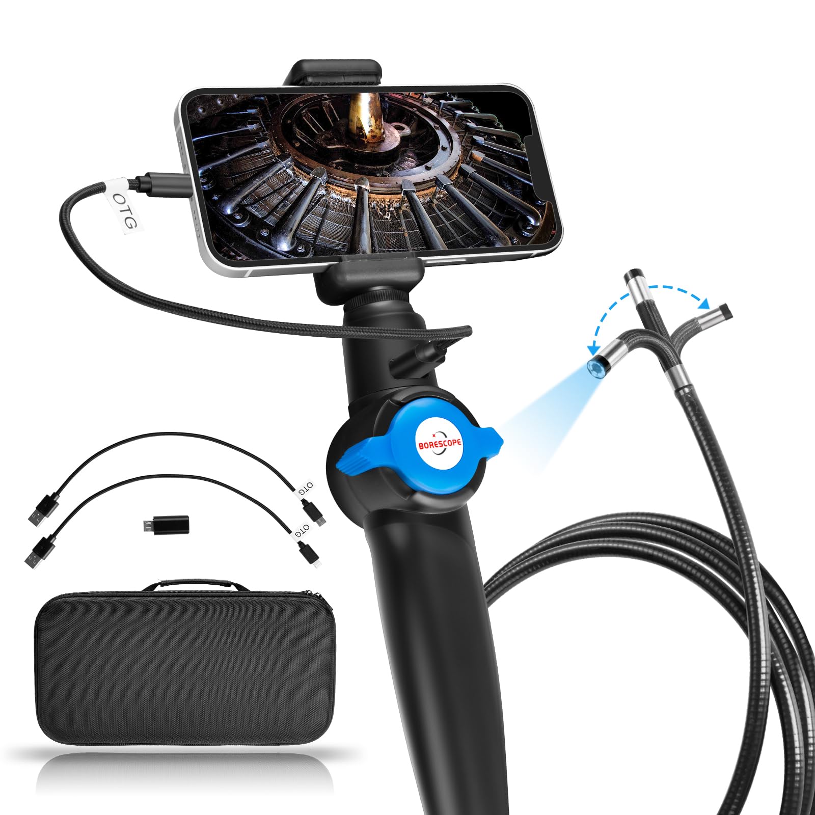 Amazon.com: VERYMODEL Two-Way 180° Articulating Borescope Camera with ...
