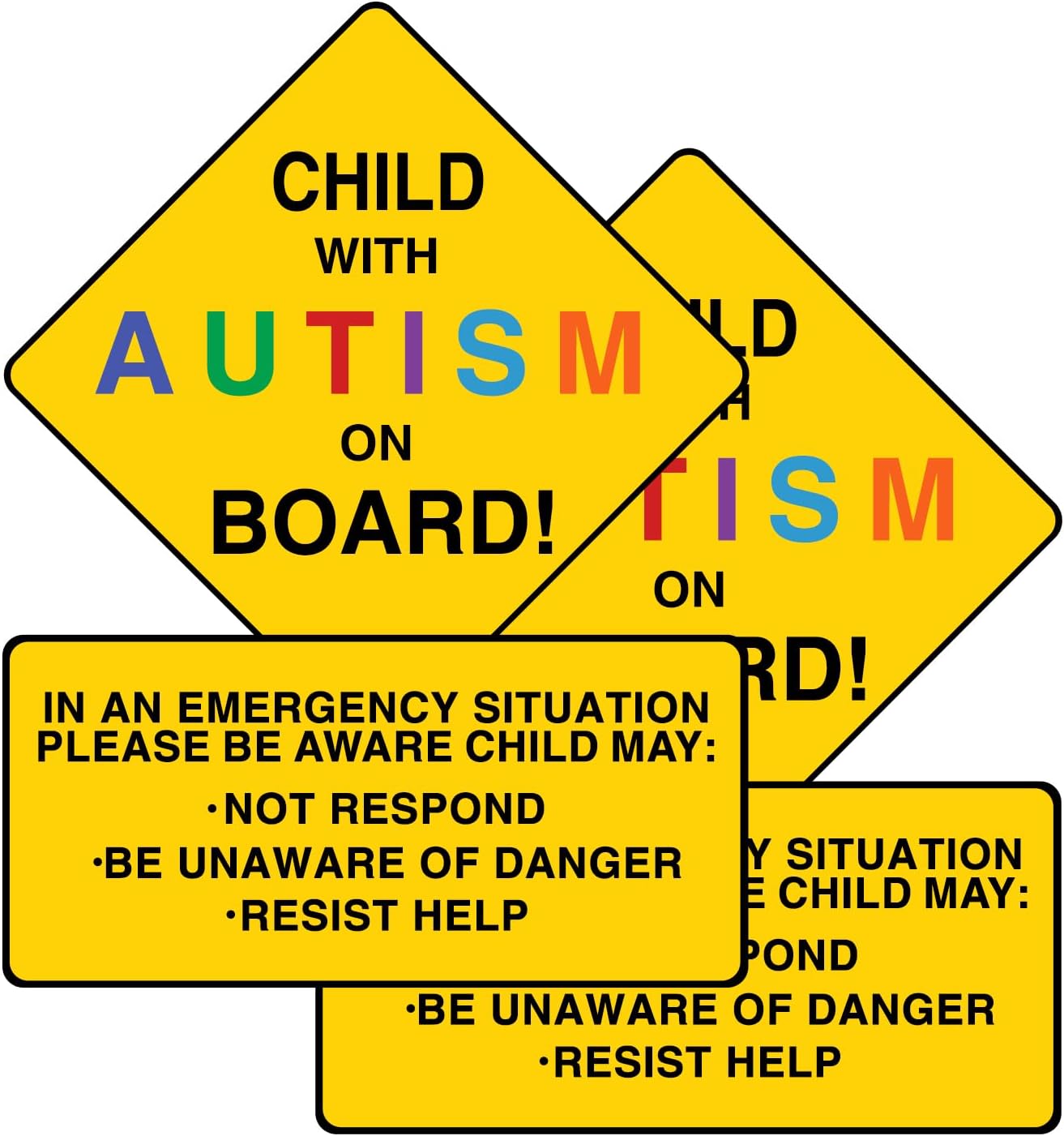 Amazon.com - AK Warning Car Sticker Autistic Child on Board Autism ...