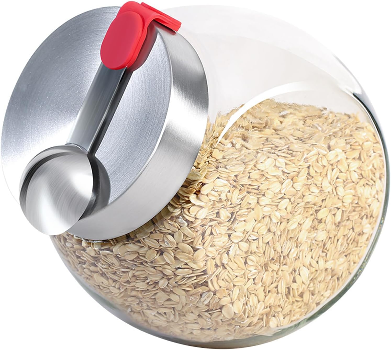 Amazon.com: Glass Candy Dispenser With Spoon, Lid and Labels Stickers ...