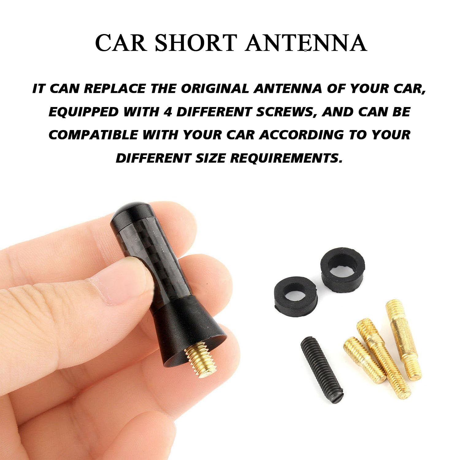 Snapklik.com : PVOTAWP Carbon Fiber Car Short Antenna, 1.43 Inch ...
