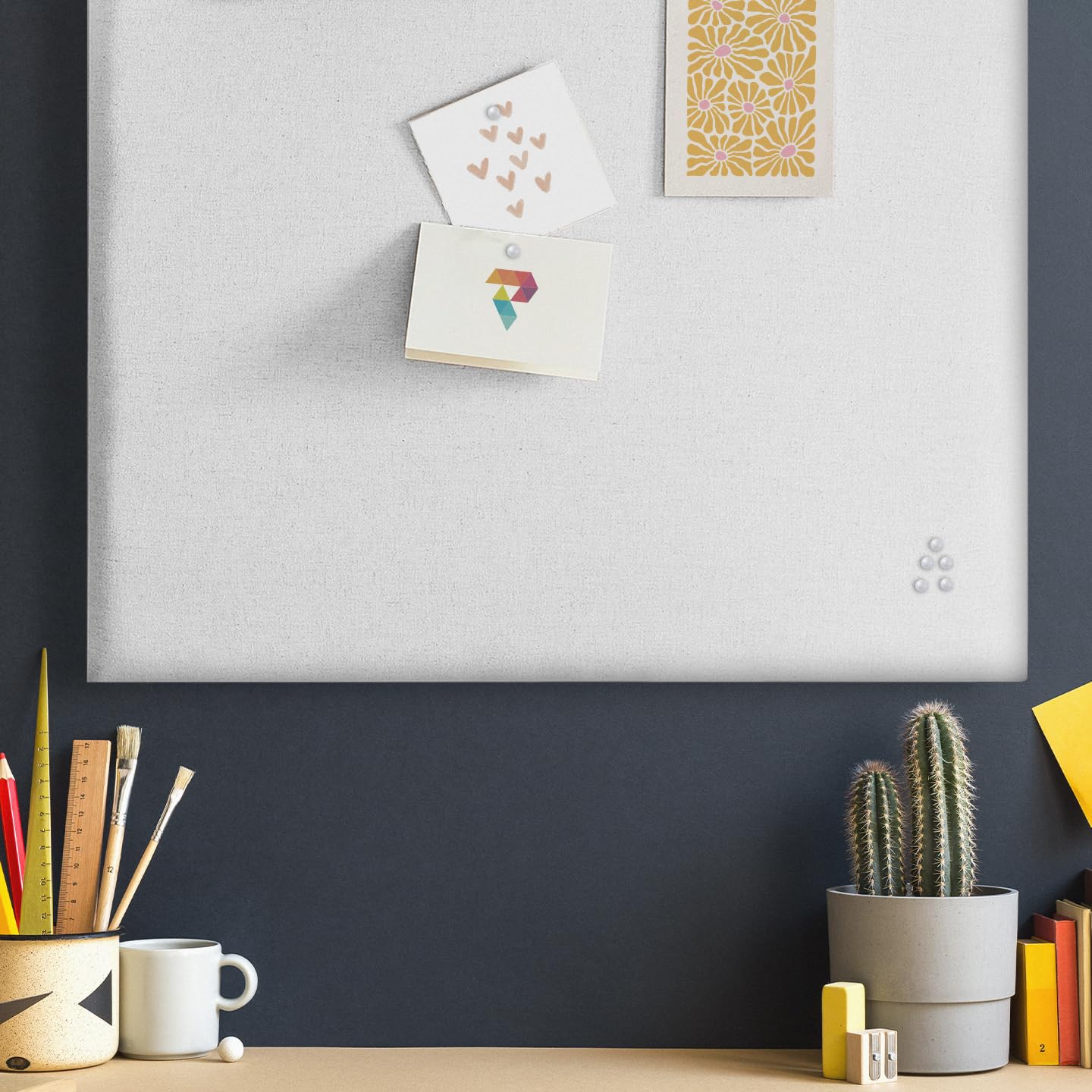 Snapklik.com : Fabric Bulletin Board Pinboard For Walls Thick & Stylish ...