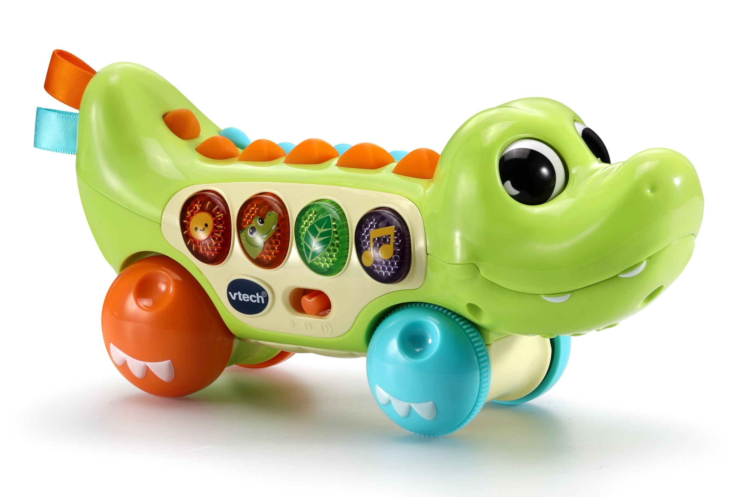 VTech Baby Squishy Spikes Alligator, Push Along Baby Toy with 4 ...