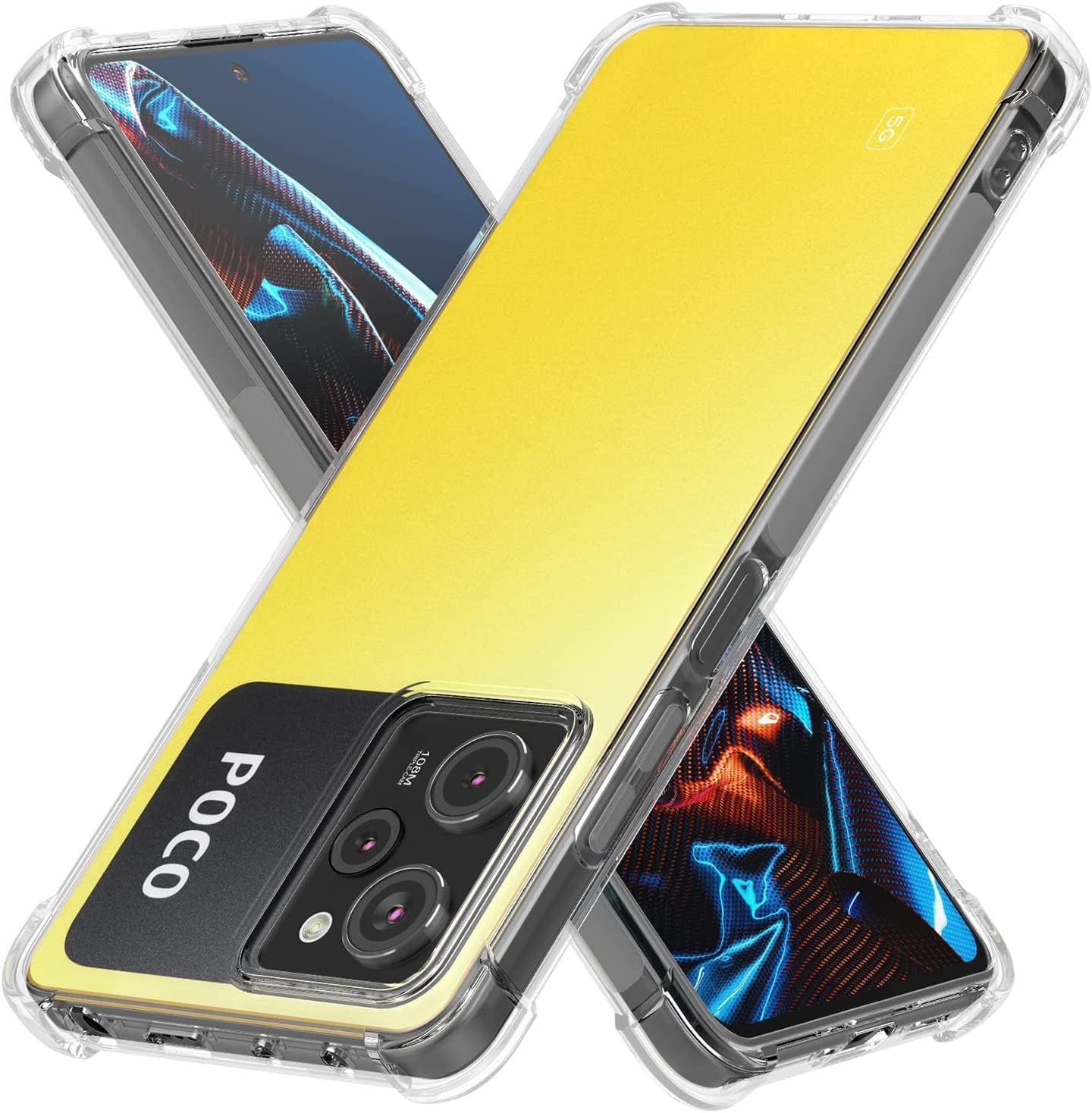 PIXFAB For Xiaomi Poco X5 Pro 5G Clear Case, Shockproof [Ultra Slim ...
