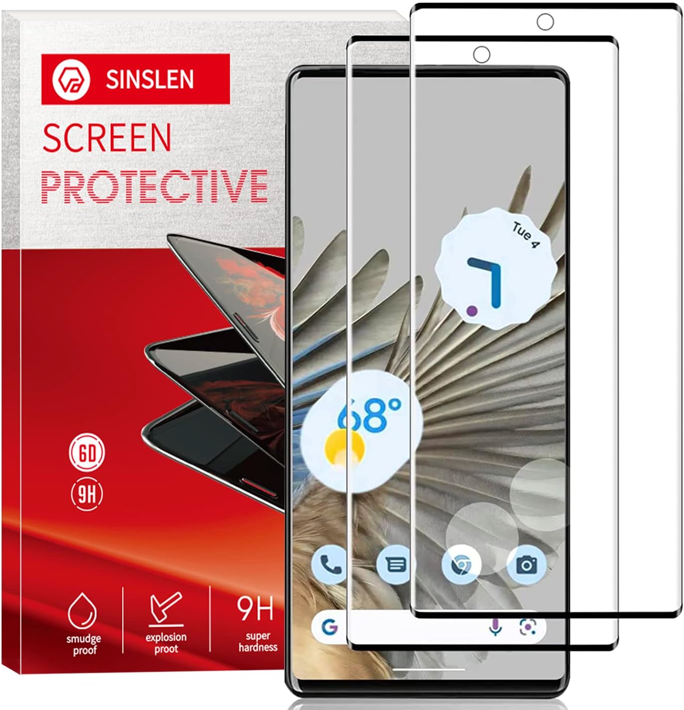 Amazon.com: Sinslen 【2 Pack】 Google Pixel 7 Pro Screen Protector 6.7 ...
