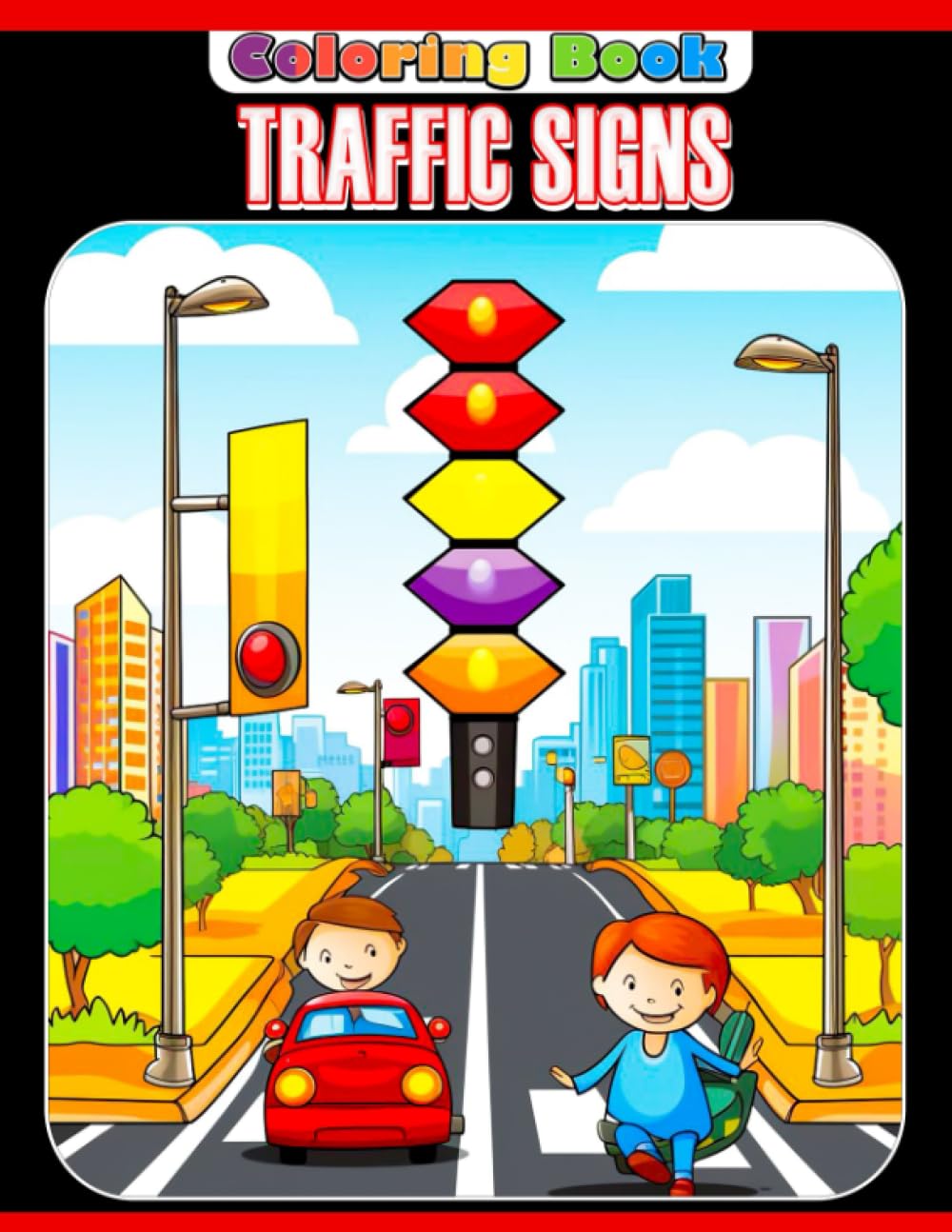 Amazon | Traffic Signs Coloring Book: Easy Road Symbol Signs ...