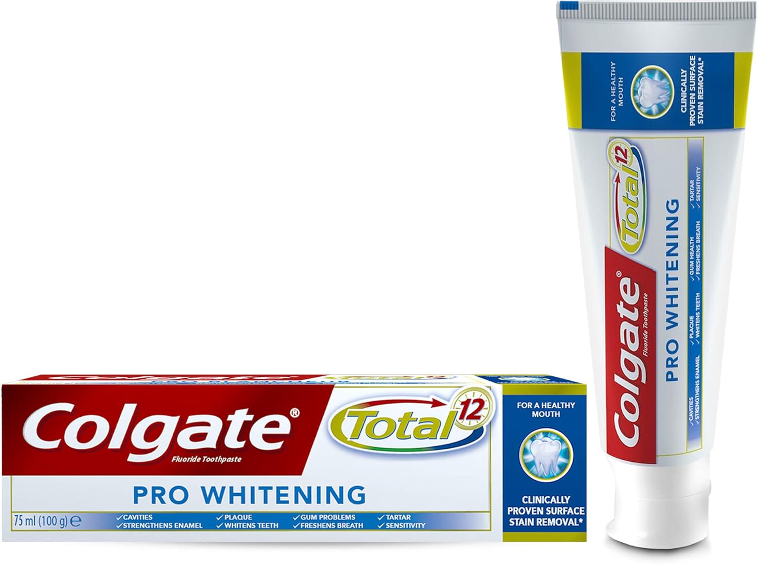 Colgate Total Pro Whitening Toothpaste, 75ml: Buy Online at Best Price ...