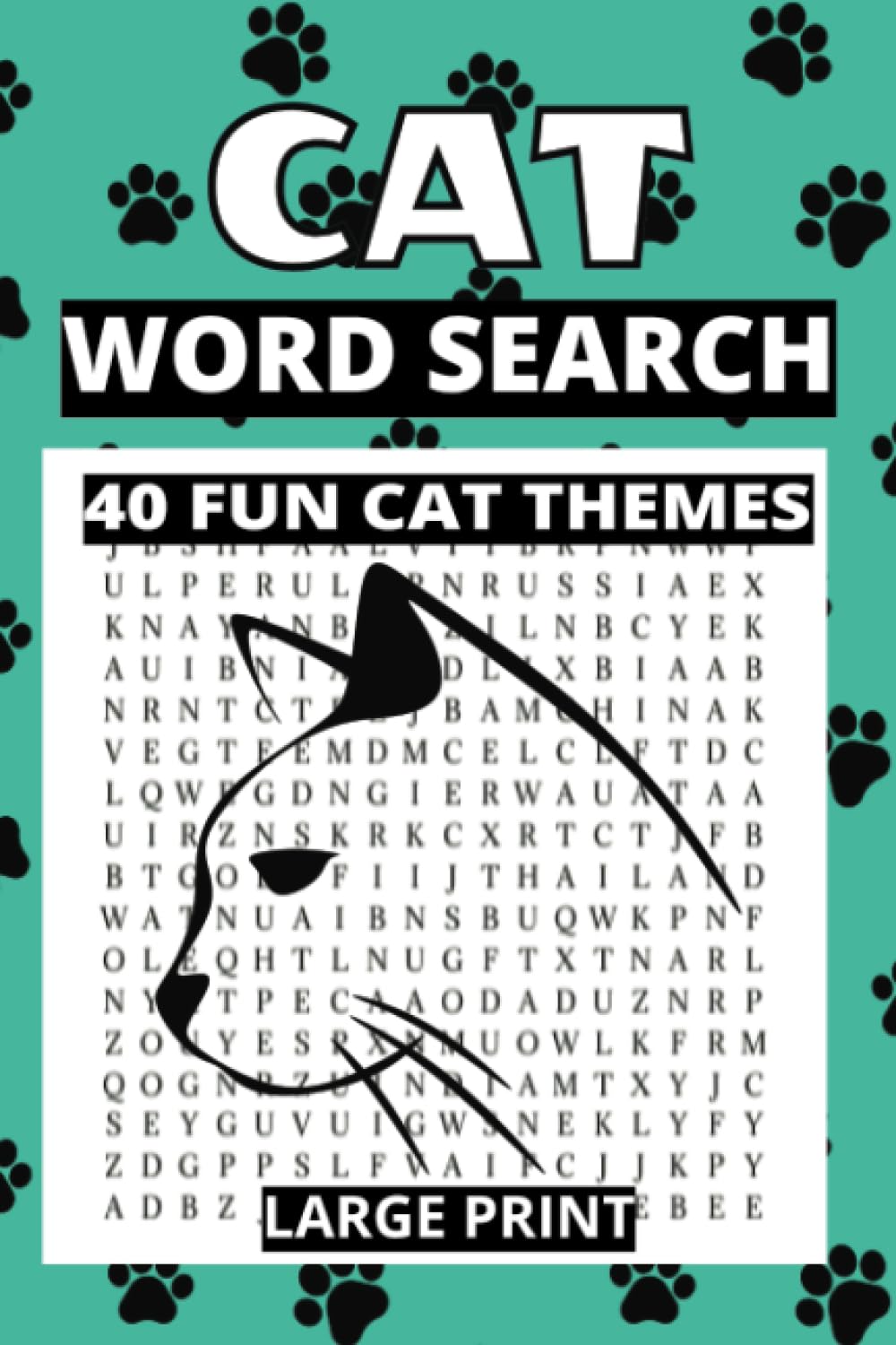 Cat Word Search: Cat Themed Puzzle Book for Cat Lovers. Large Print for ...