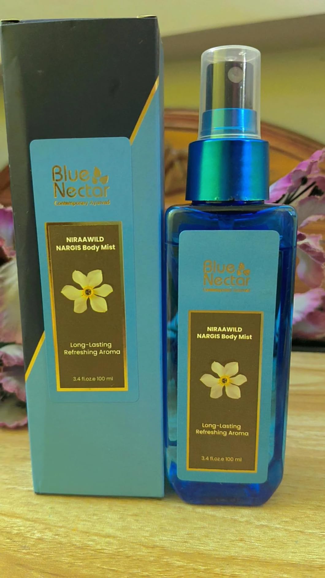 Blue Nectar Wild Nargis Body Mist for Women and Men | Refreshing Body ...