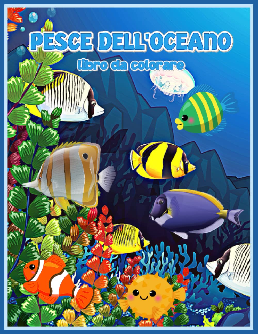 Pesce Delloceano Libro Da Colorare Presenta Incredibili Animali ...