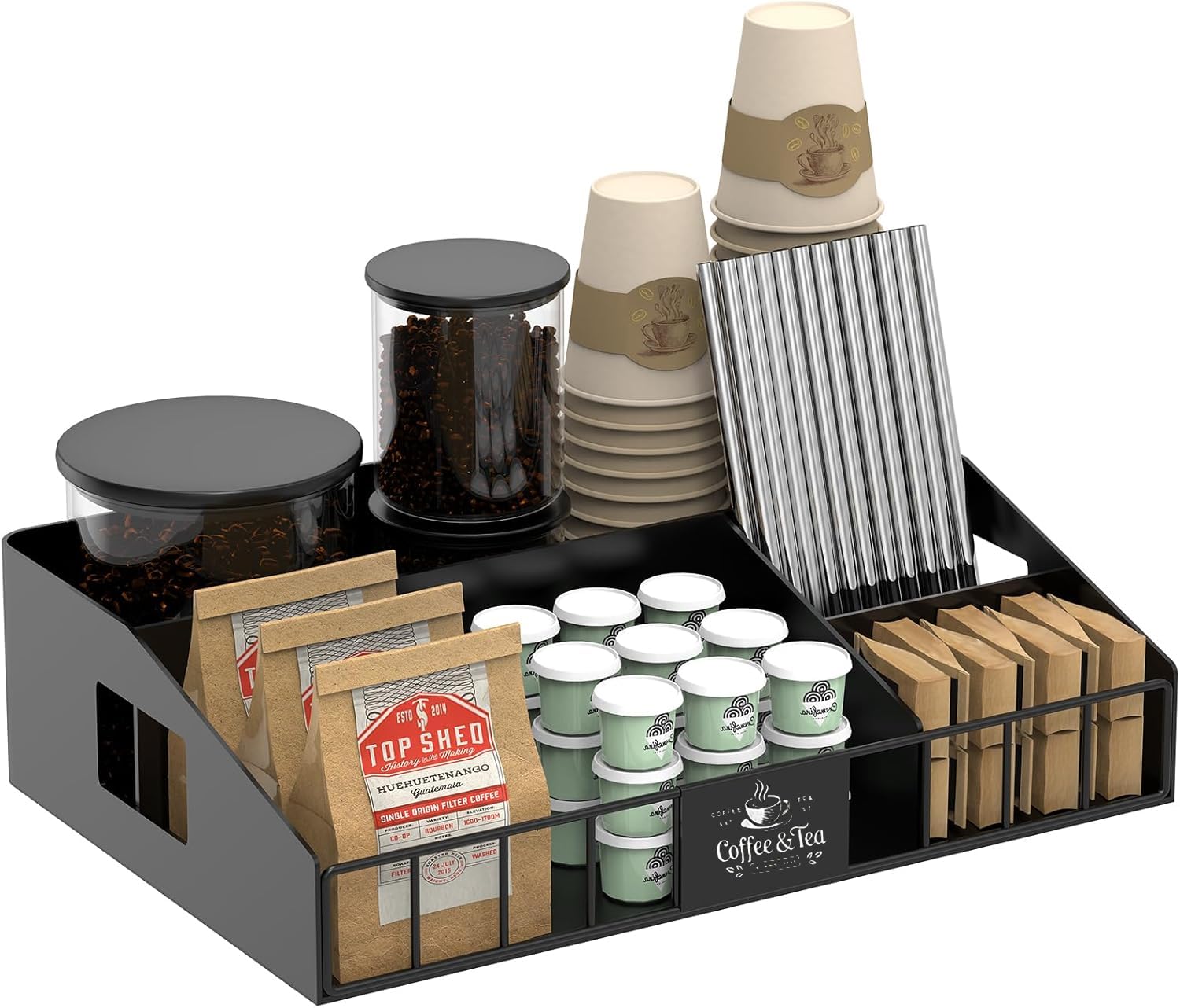 Amazon.com: LWSFF Coffee Station Organizer,Metal Coffee Organizer ...