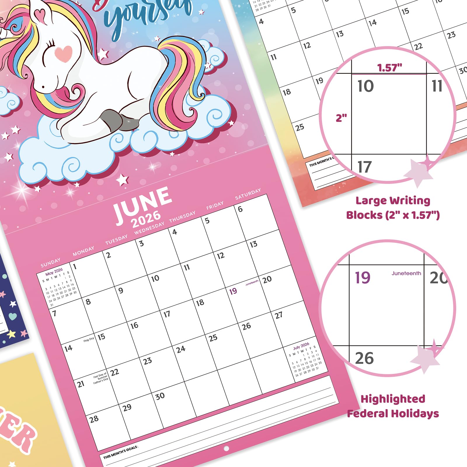 Snapklik.com : 2026 Kids Calendar - 2026 Kids Wall Calendar, 12-Month ...