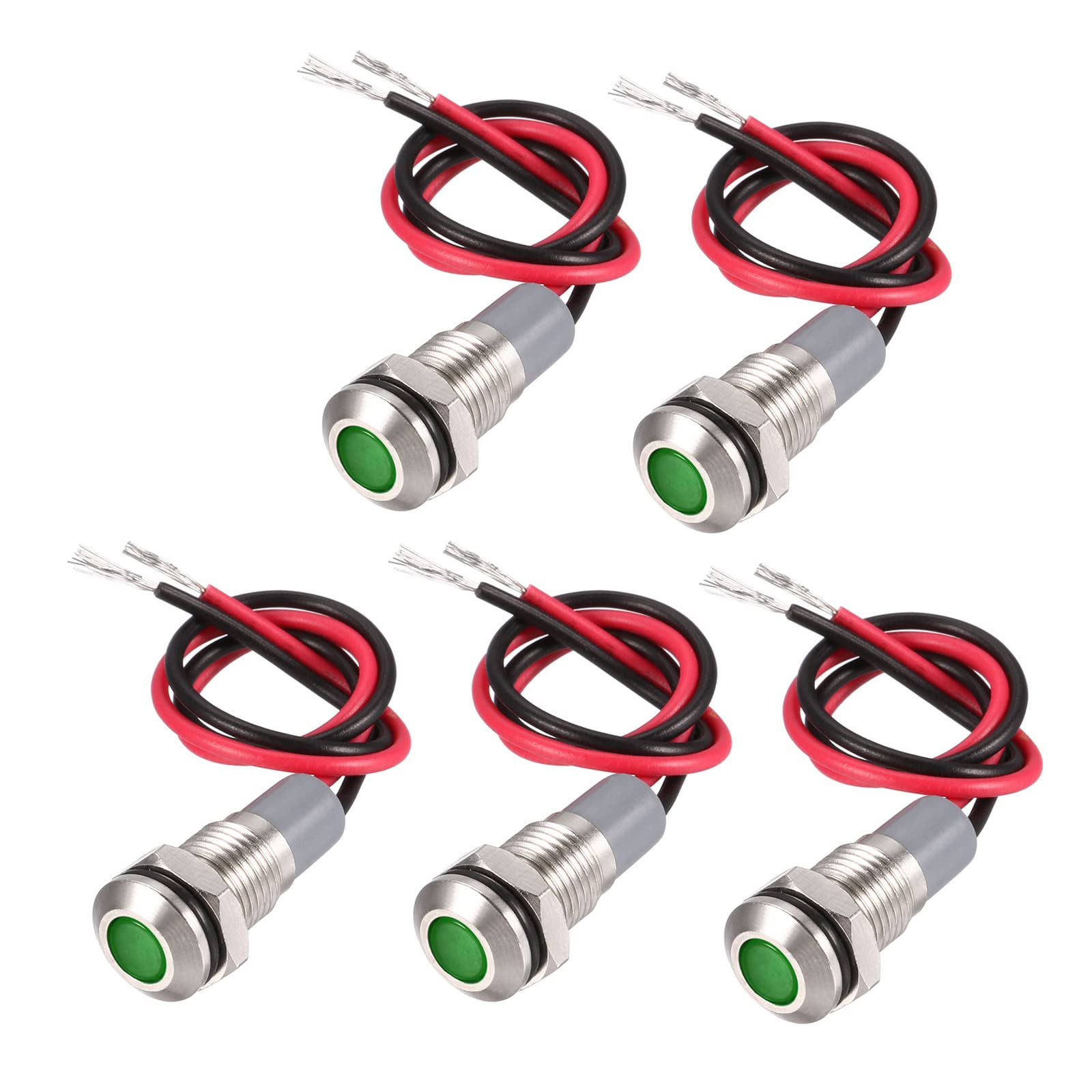 YOKIVE 5 Pcs LED Metal Signal Indicator Light, Flush Mount LED Metal ...