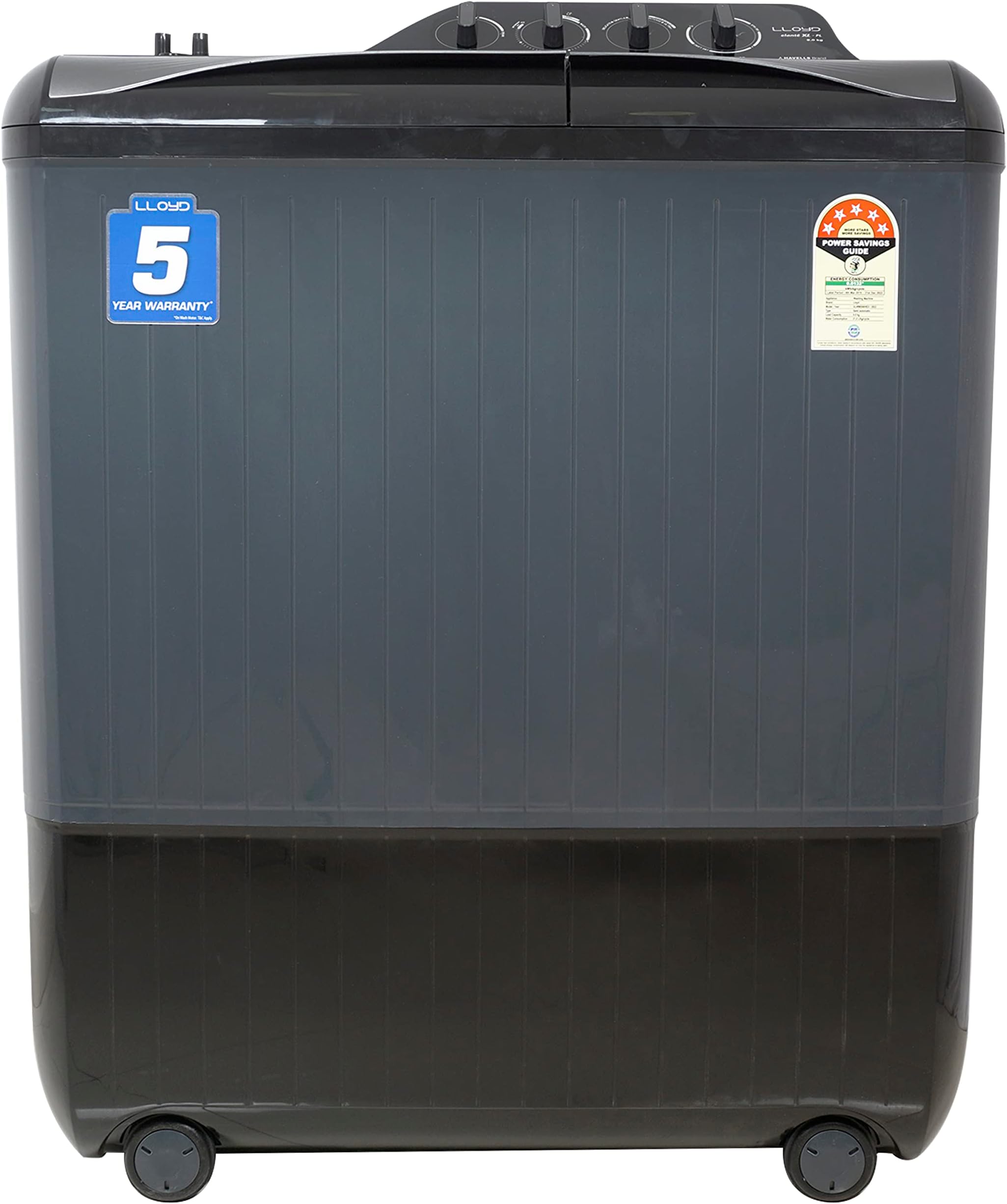 Havells-Lloyd 9 KG 5 Star elante XL Semi Automatic Top Load Washing ...