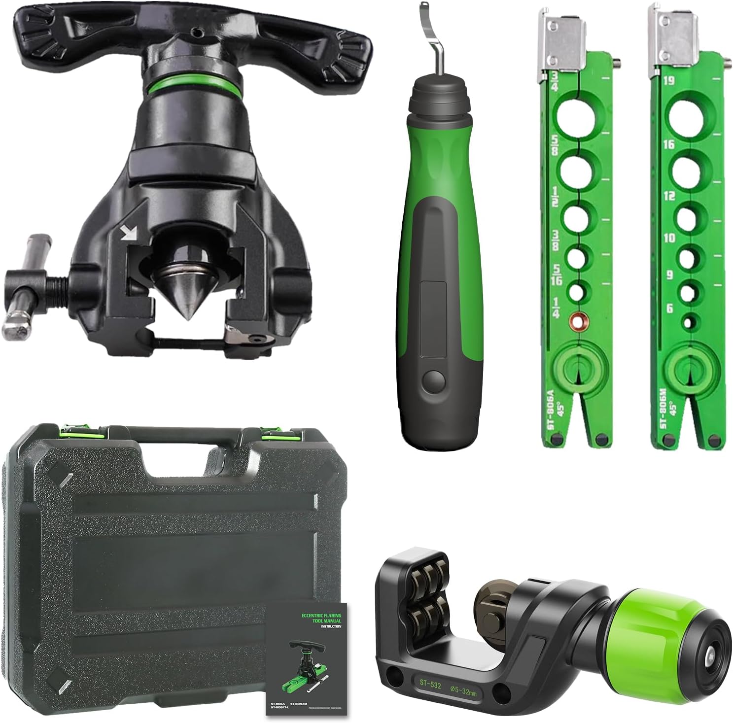 Amazon.com: Kamitaly Flaring Tool Kit for 1/4" - 3/4" OD Tubing with ...