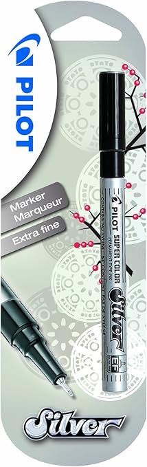 Pilot - Permanent Marker (Extra Fine Tip). Silver : Amazon.co.uk ...