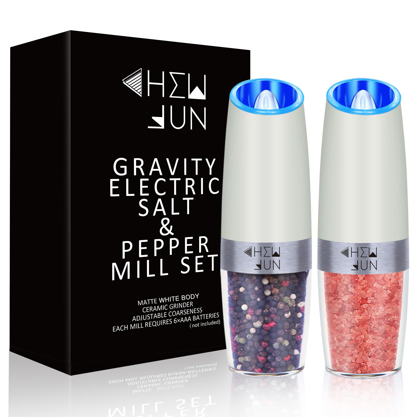 Amazon.com: Gravity Salt and Pepper Grinder Set with Adjustable ...