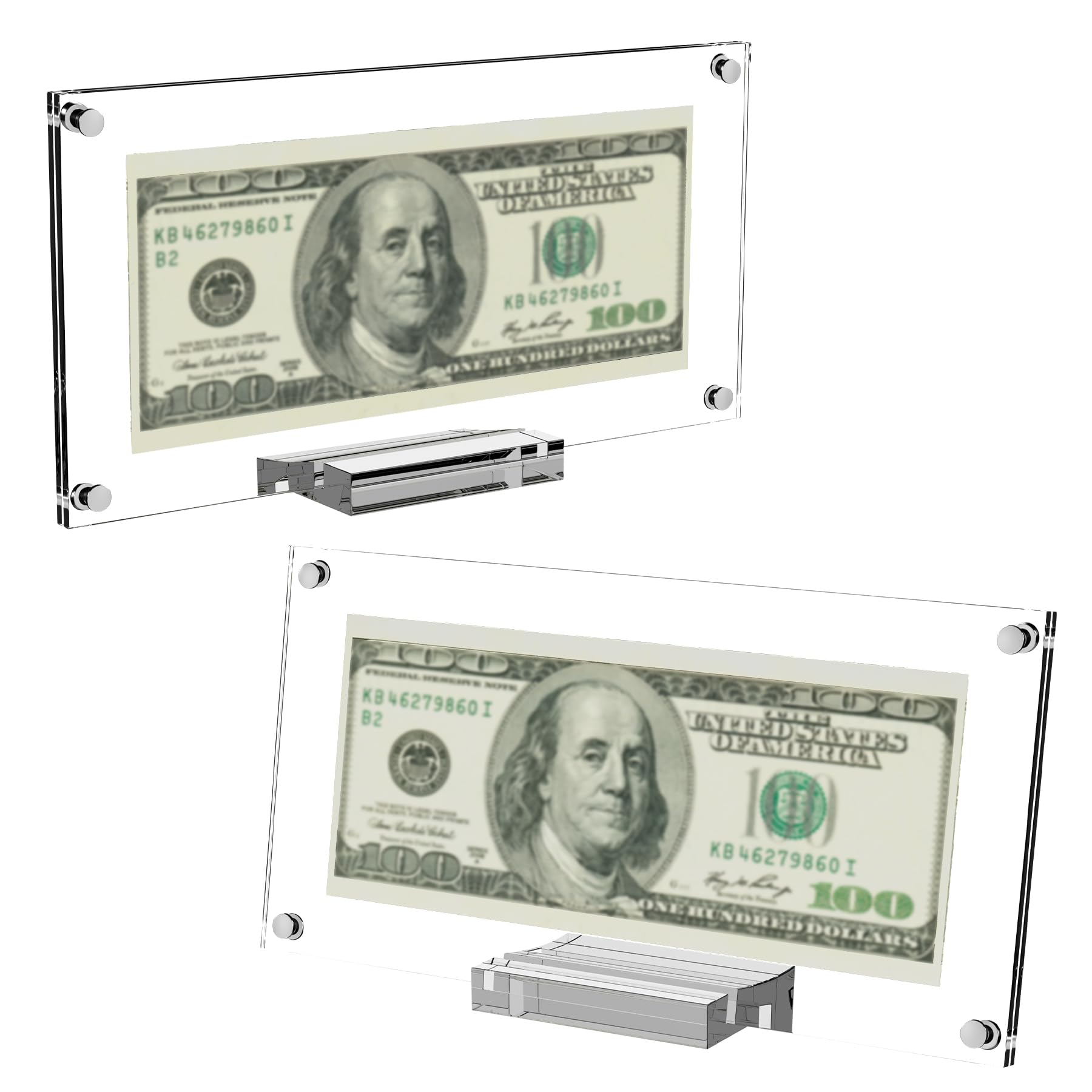 Amazon.com: Boloyo Acrylic Dollar Bill Display Frame, 2PC Clear ...