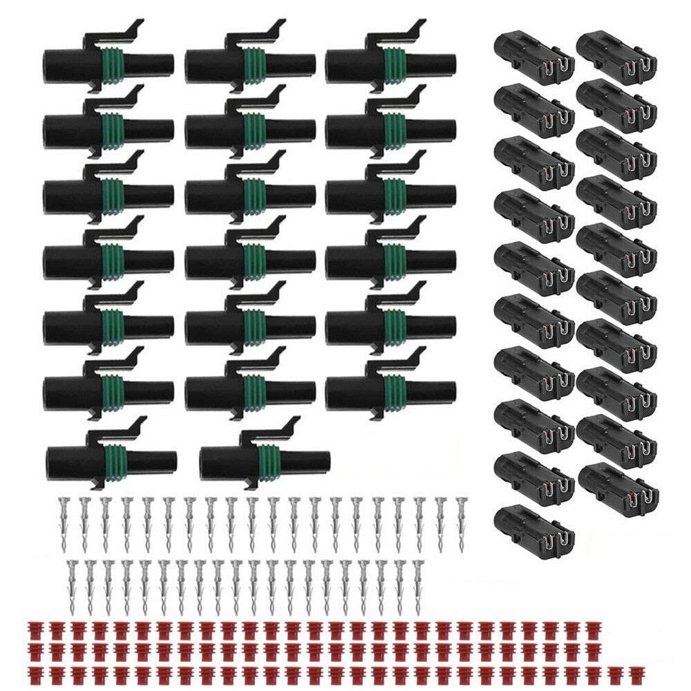 Amazon.com: 20Pcs 12015792 Complete Kits 2 Pin Sealed Connector 16-14 ...