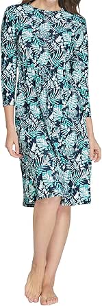 alvon Women Modest Swim Dress Knee Length Swimsuits Cover Ups UPF 50 ...