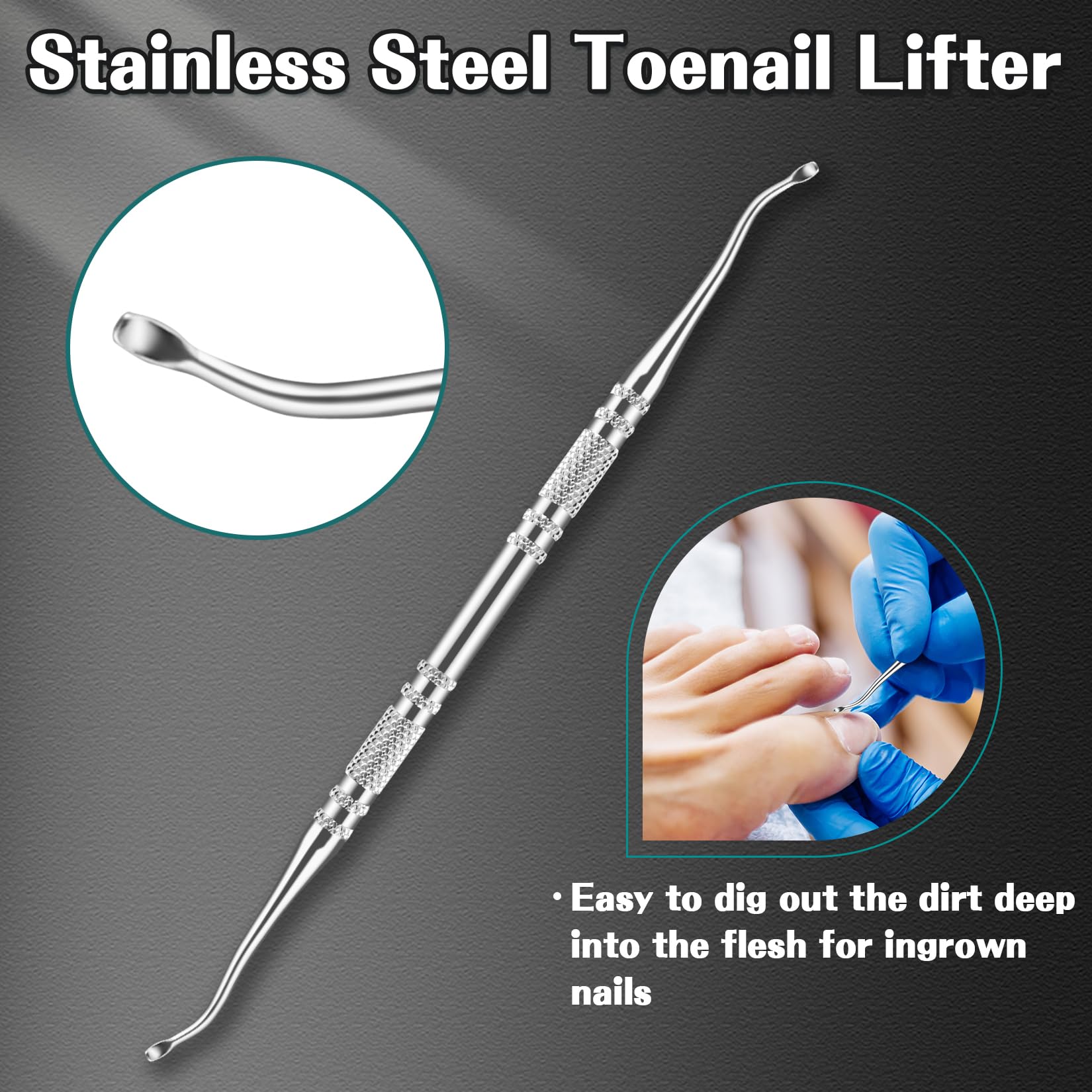 Snapklik.com : 4 Pack Ingrown Toenail Clippers Kit For Ingrown & Thick ...