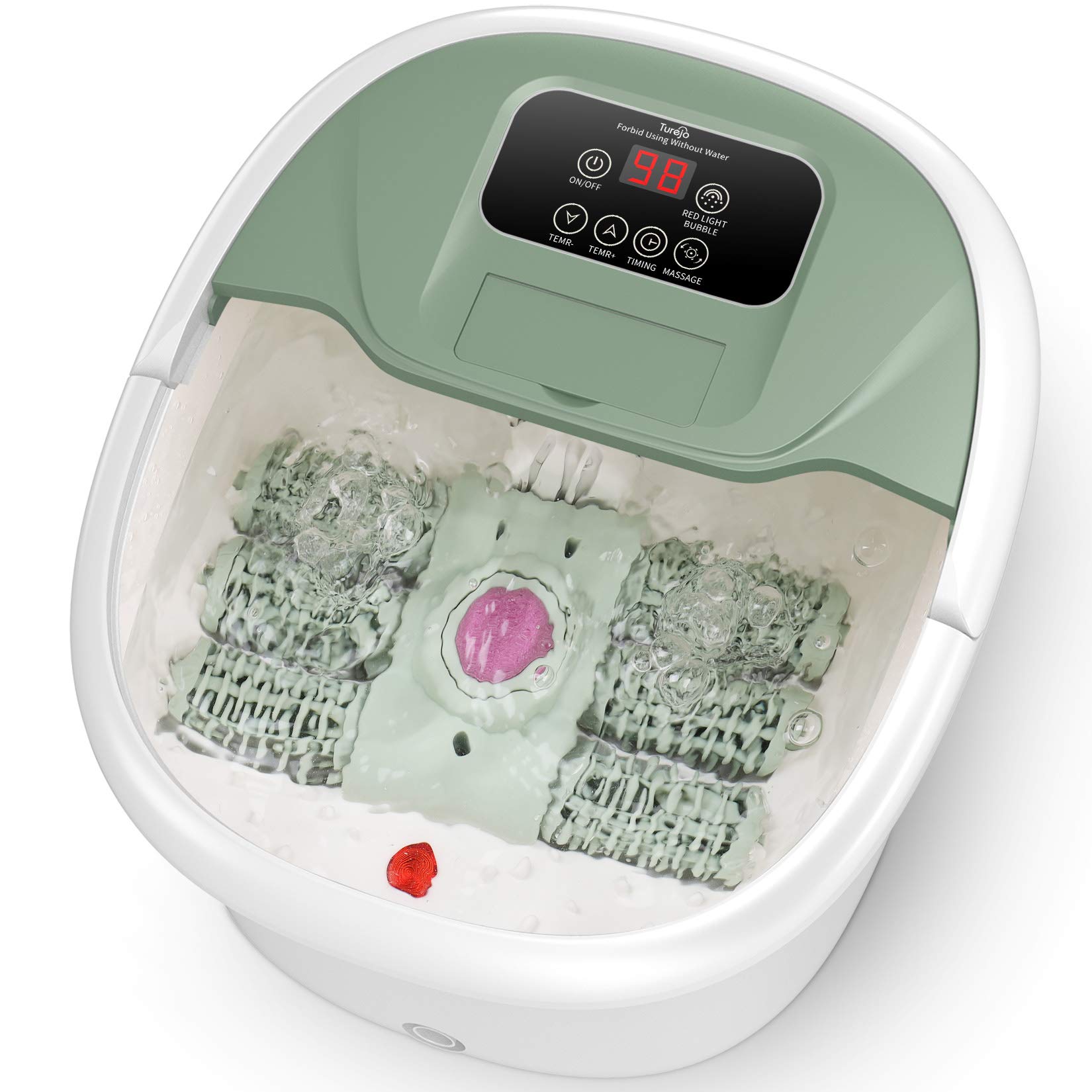 Buy Foot Spa Massager with Heat Bath, Motorized Massage Rollers, Pumice ...