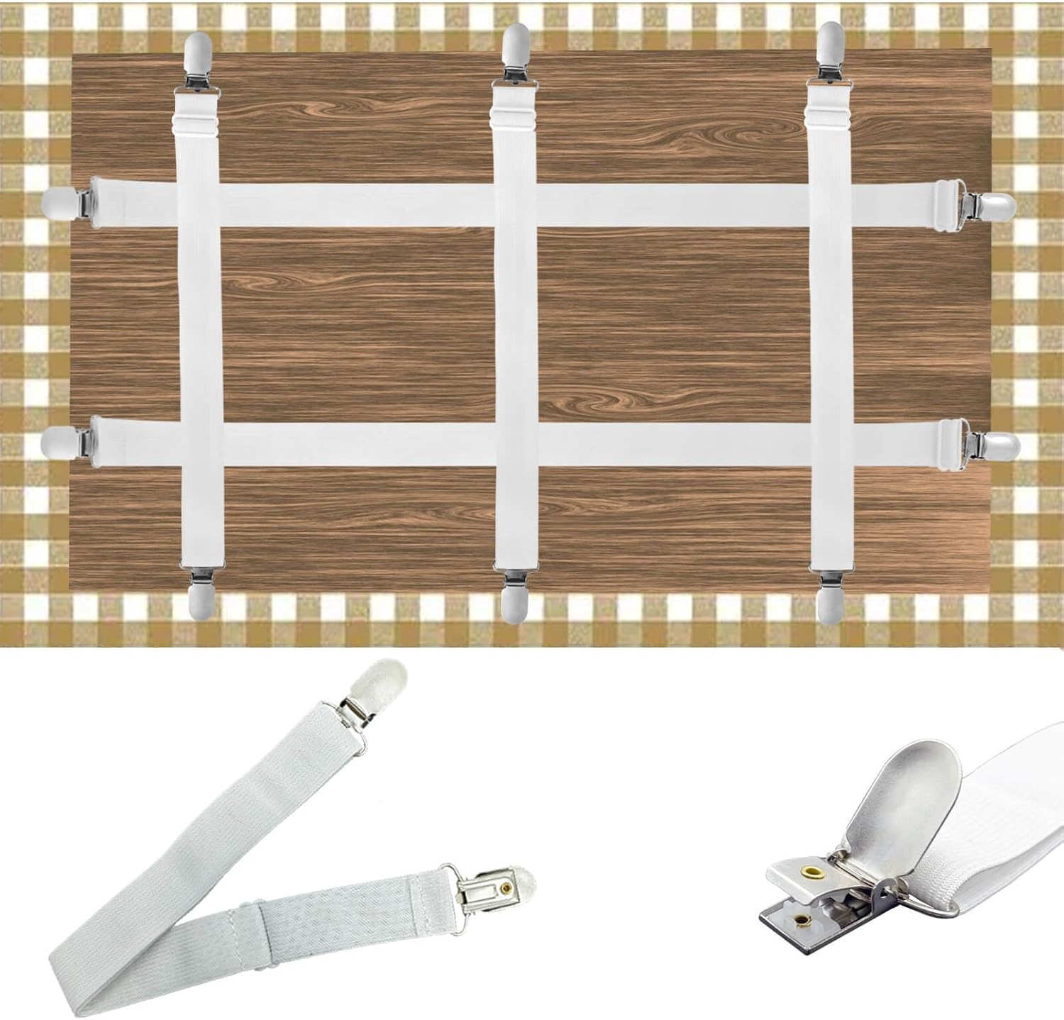 Amazon.com: Namubarwa Hidden Strap Tablecloth Clips - Perfect for ...