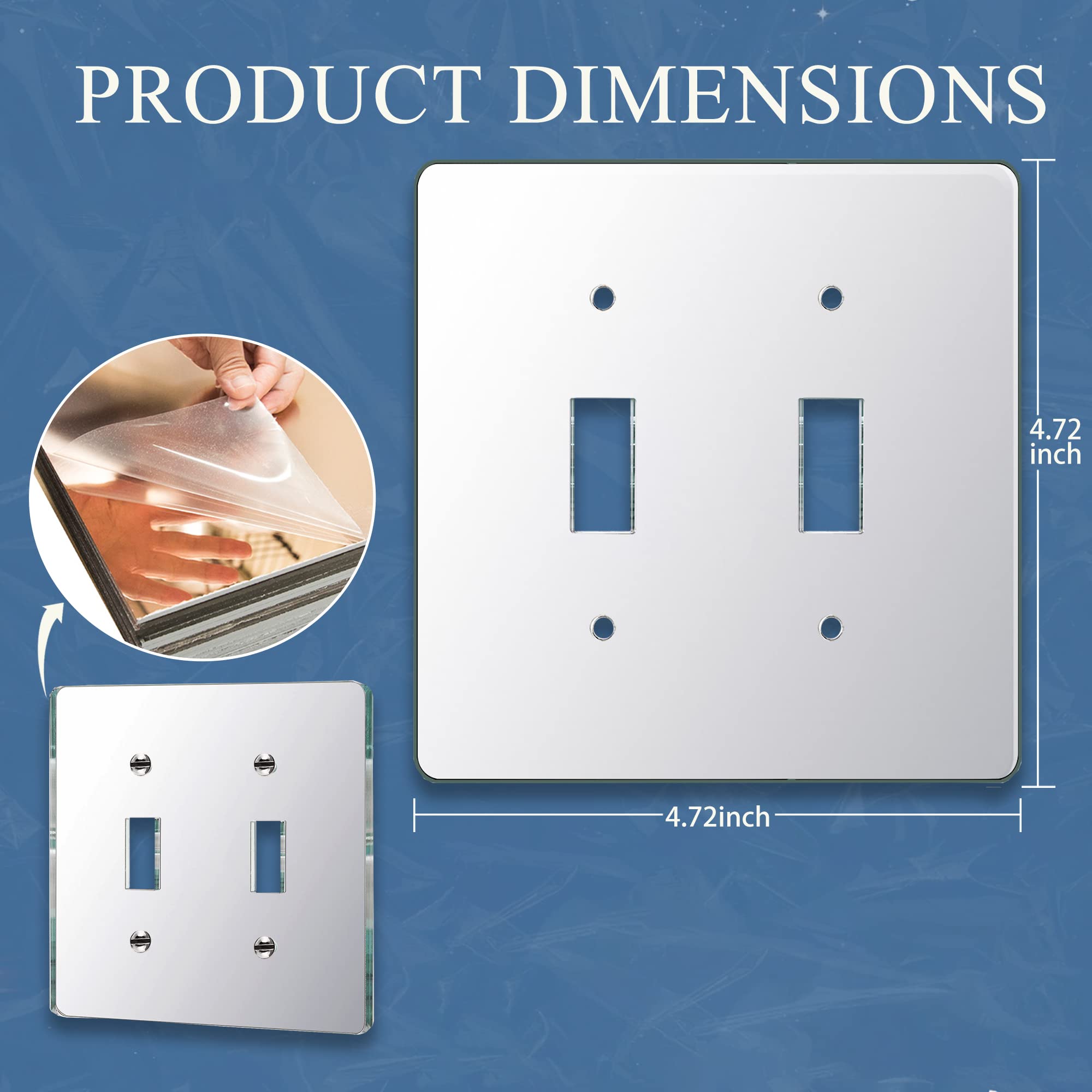 Mirrored Outlet Plates Switch Hits Sky Blue Glass Mirror Outlet Wall
