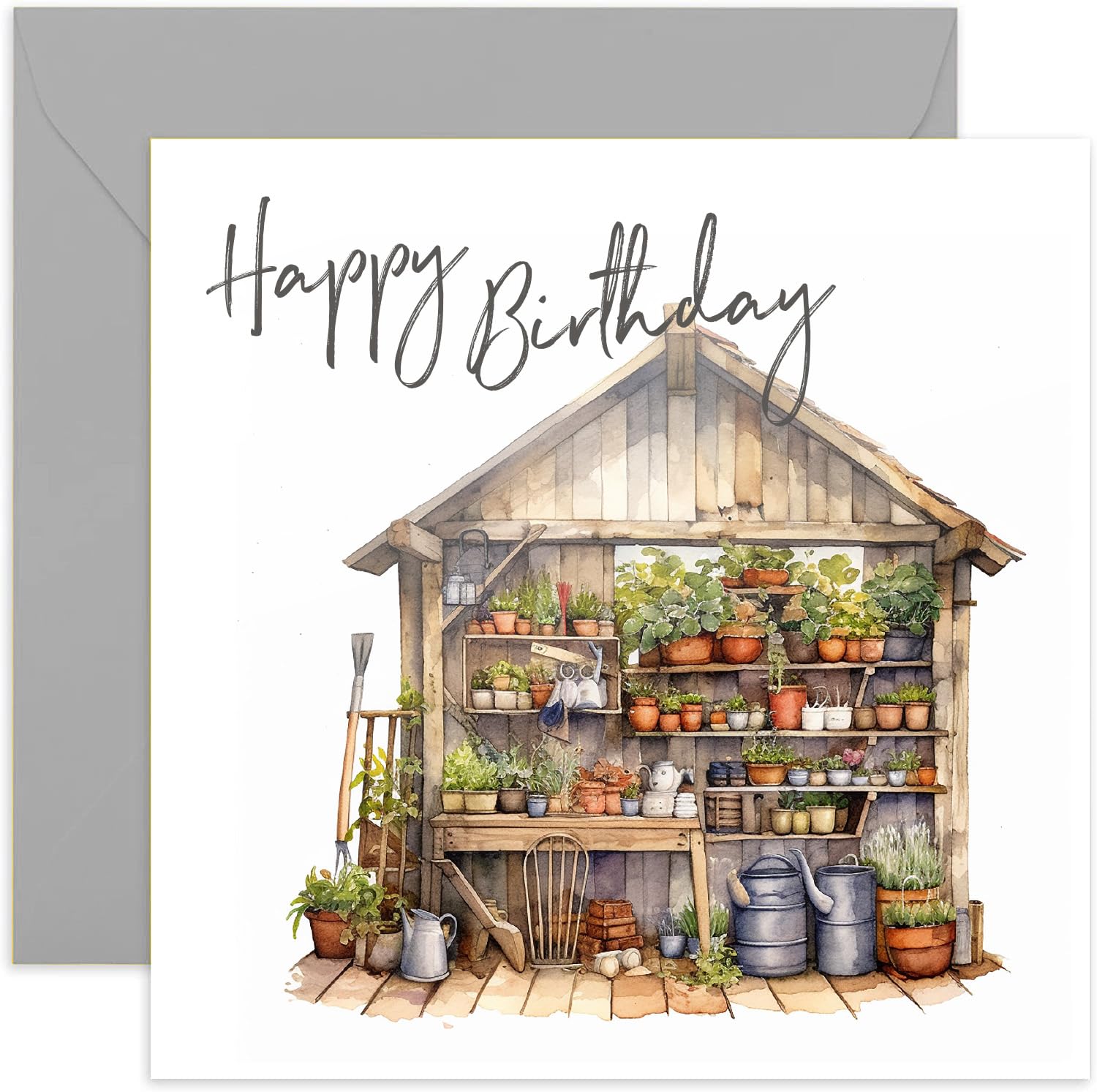Old English Co. Happy Birthday Card for Gardener - Potting Shed ...