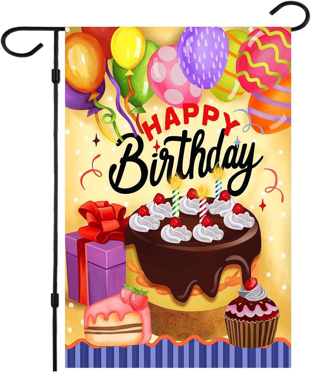 Amazon.com : Flagmax Happy Birthday Day Garden Flag,Birthday Day Flag ...