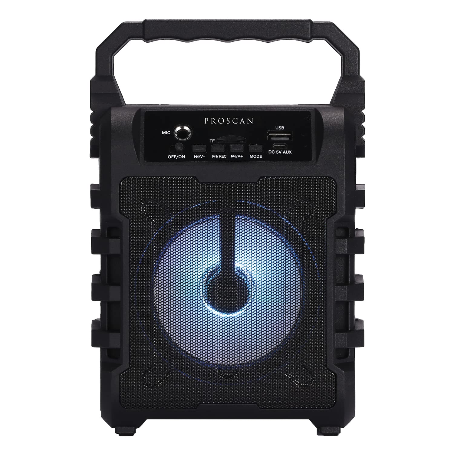 Proscan PSP389-B Portable 5-in. 5-Watt-Max Bluetooth Rechargeable ...