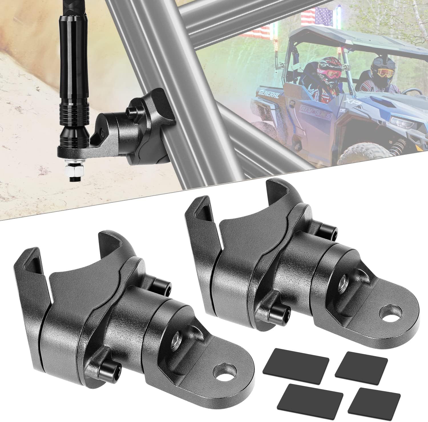 Amazon.com: Nirider 2PCS Whip Light Mount Pro Fit Cage LED Lighted Whip ...