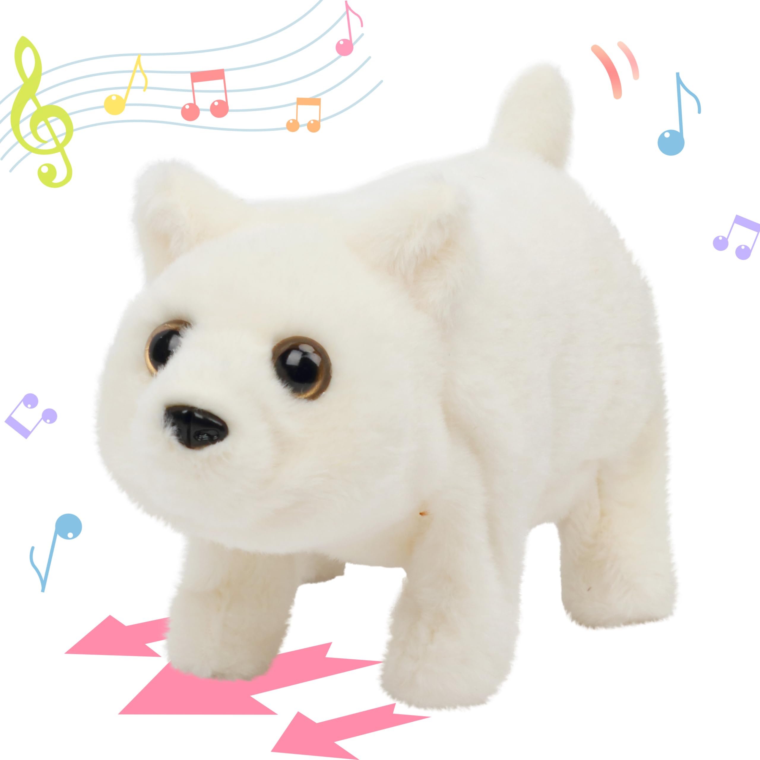 Amazon.com: Hopearl Walking Polar Bear Interactive Electronic Pet Plush ...